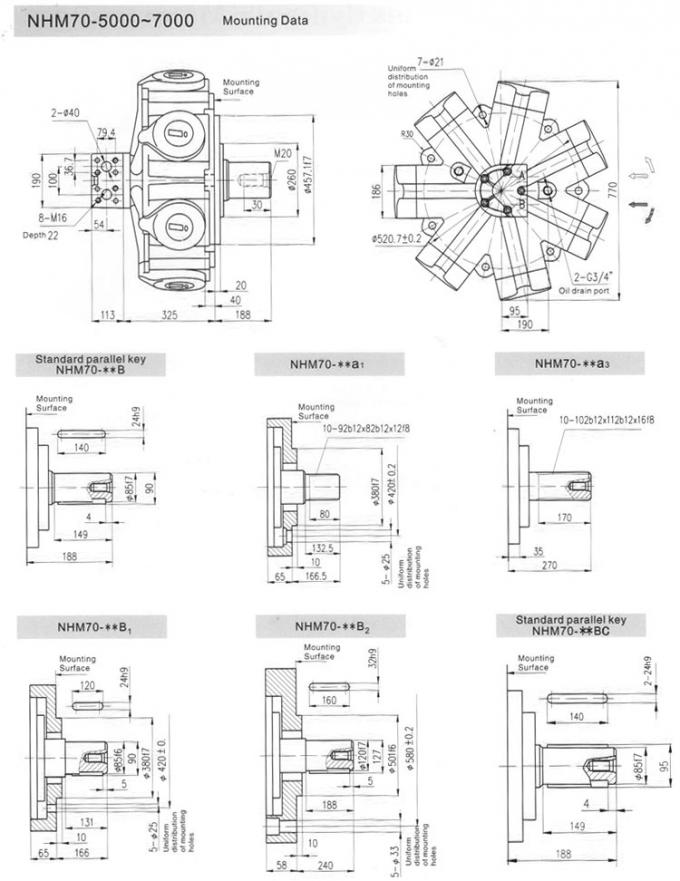 Intermot NHM6 hydraulic motor NHM6-400 NHM6-450 NHM6-500 NHM6-600 NHM6 ...