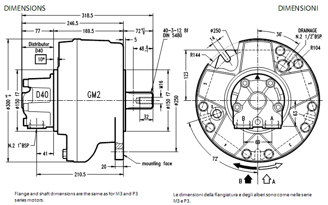 SAI GM2 hydraulic motor GM2-250,GM2-300,GM2-350,GM2-420,GM2-500,GM2-600 ...